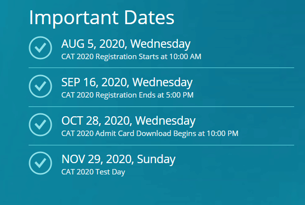 CAT 2020 Schedule Released; Online Registration To Start From 5 August