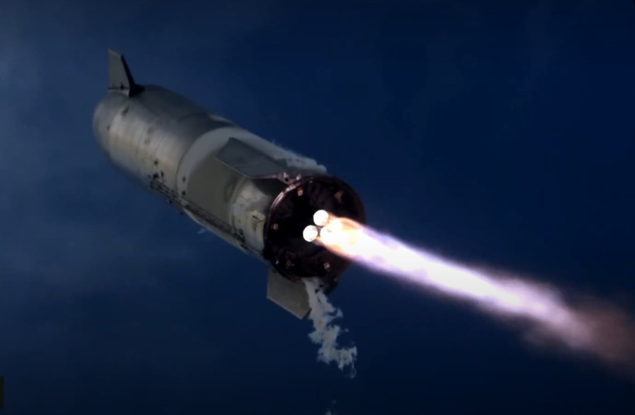 Watch: SpaceX’s Biggest Rocket Conducts “Belly Flop” Manoeuvre Before ...