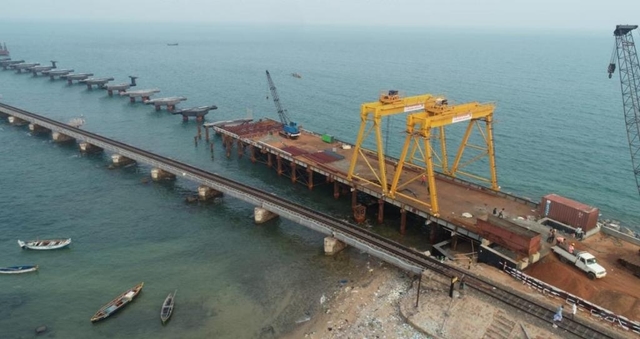 New Pamban Railway Bridge: 84 Per Cent Construction Complete On India’s ...