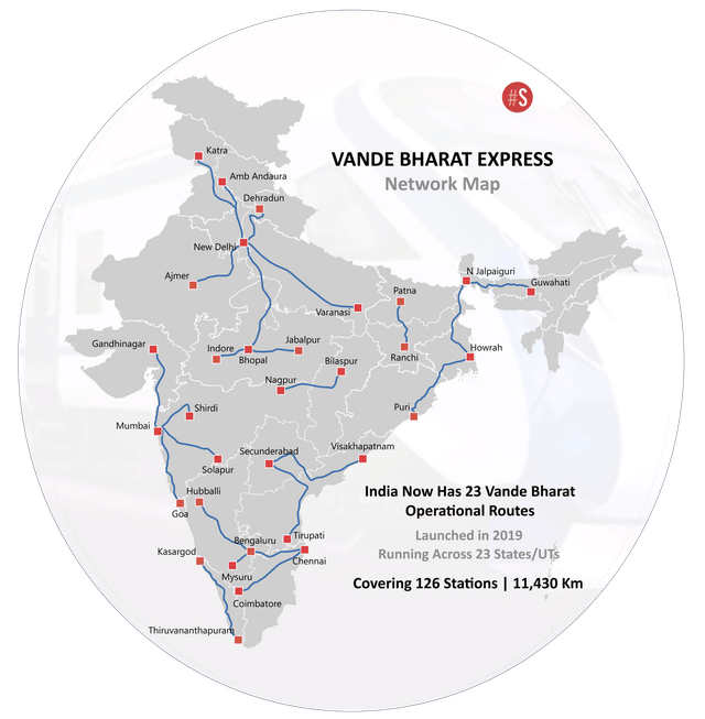 23 States, 11,430 Km: Mapping The Expansion Of Vande Bharat Era In ...