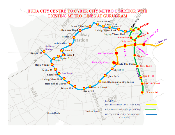 Gurugram: RITES Chosen As Consultant For Vatika Chowk-Pachgaon Metro ...