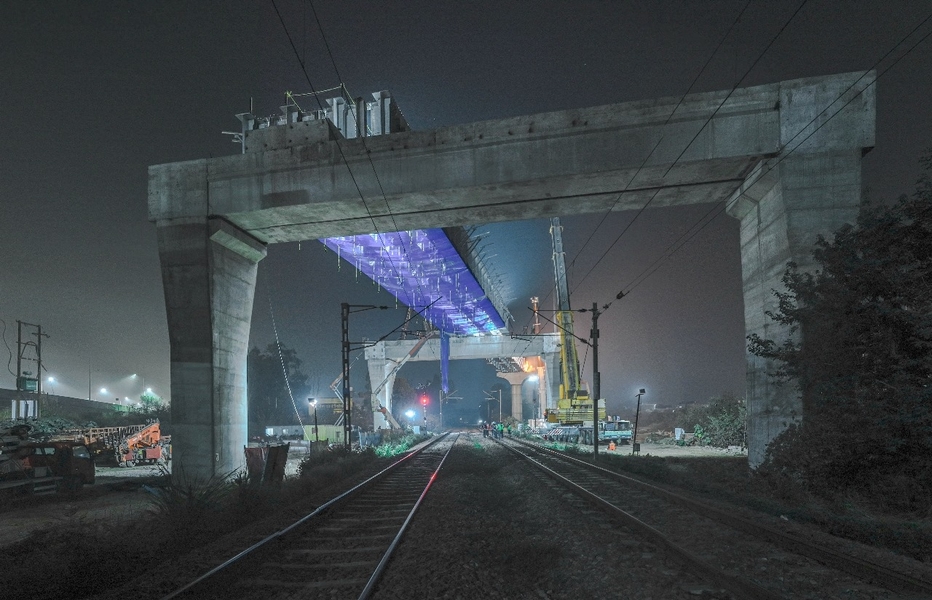 RRTS Corridor Crosses Partapur Rail Line With Installation Of Two 45 ...