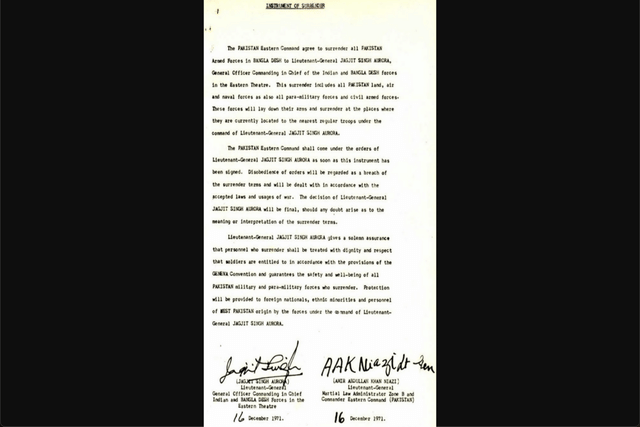 On This Day, In 1971, General Niazi Surrenders Marking The Birth Of ...