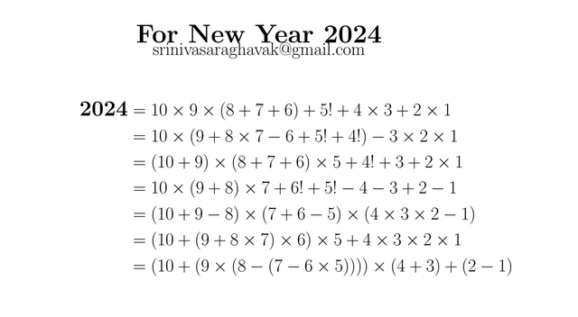2024: A Mathematical Journey Into The New Year