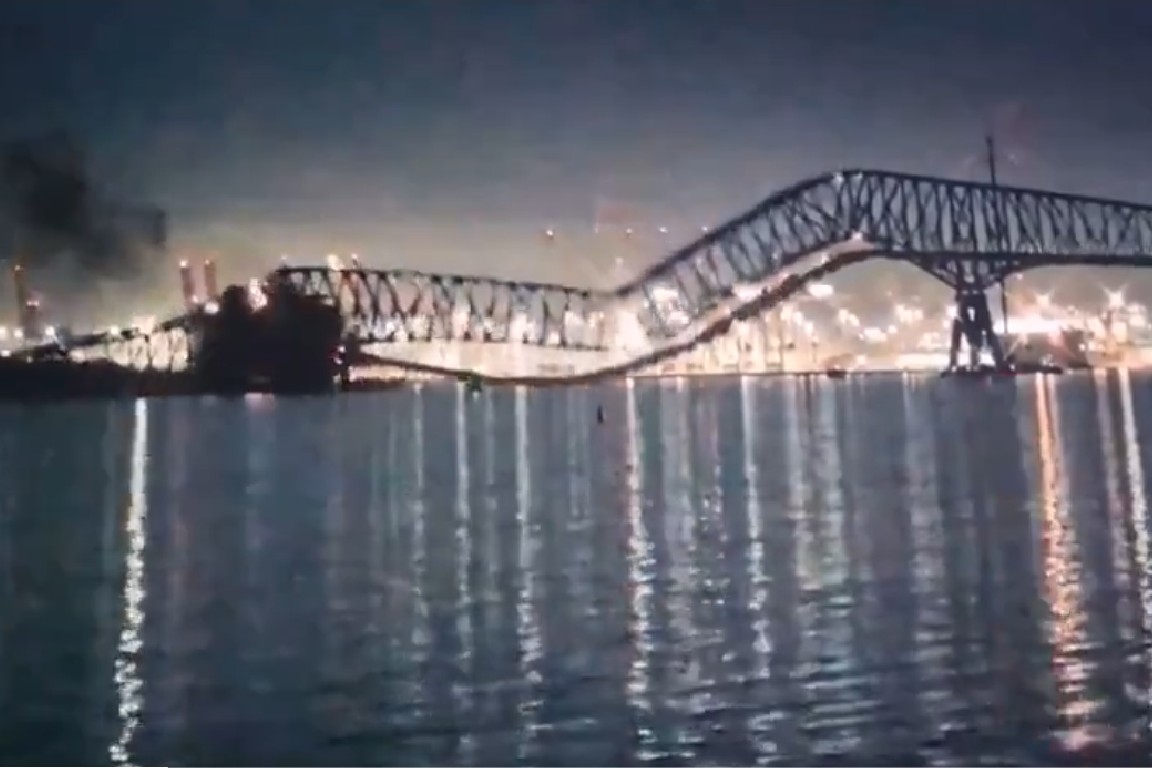 Container Ship Collision Leads To Collapse Of Baltimore's Francis Scott ...