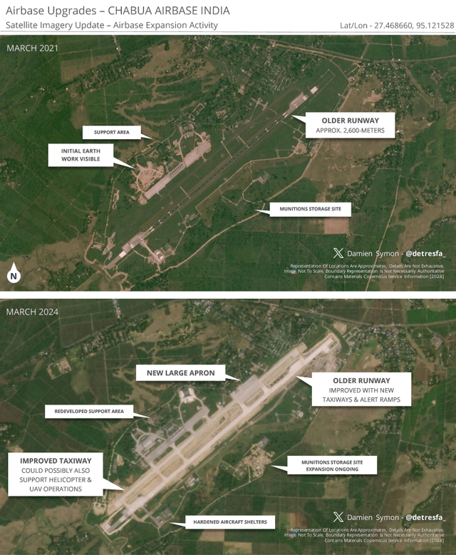 India Is Upgrading Two Key Airbases On China Border — Latest Satellite ...