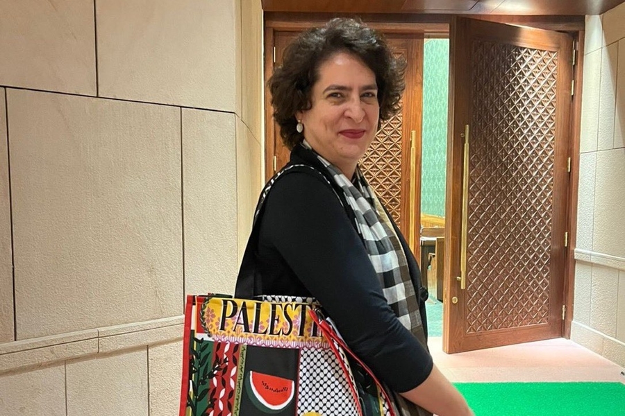 Priyanka Gandhi Vadra Carries 'Palestine' Bag With Watermelon Symbol To ...