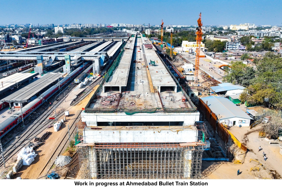 Mumbai-Ahmedabad Bullet Train: Major Structural Works On Ahmedabad Station Nearing Completion ...
