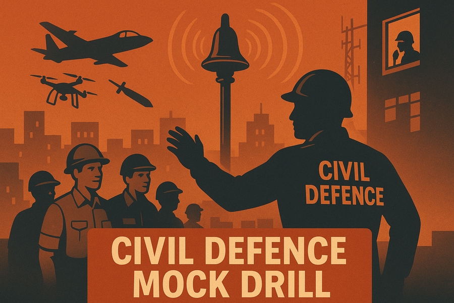 India To Conduct Civil Defence Mock Drill In Five States, UT Bordering ...