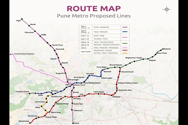 Centre Approves Two New Corridors For Pune Metro—Lines 4 And 4A ...